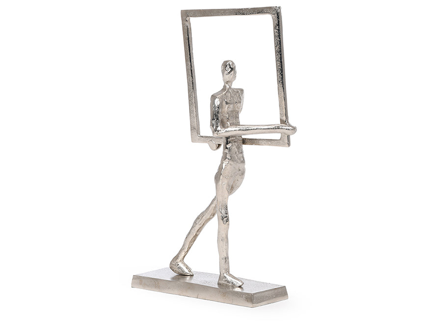 Sculpture. Man in Frame.