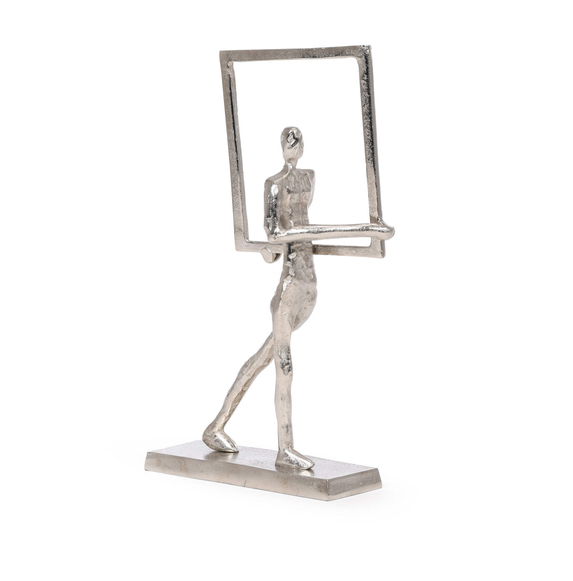 Sculpture. Man in Frame.